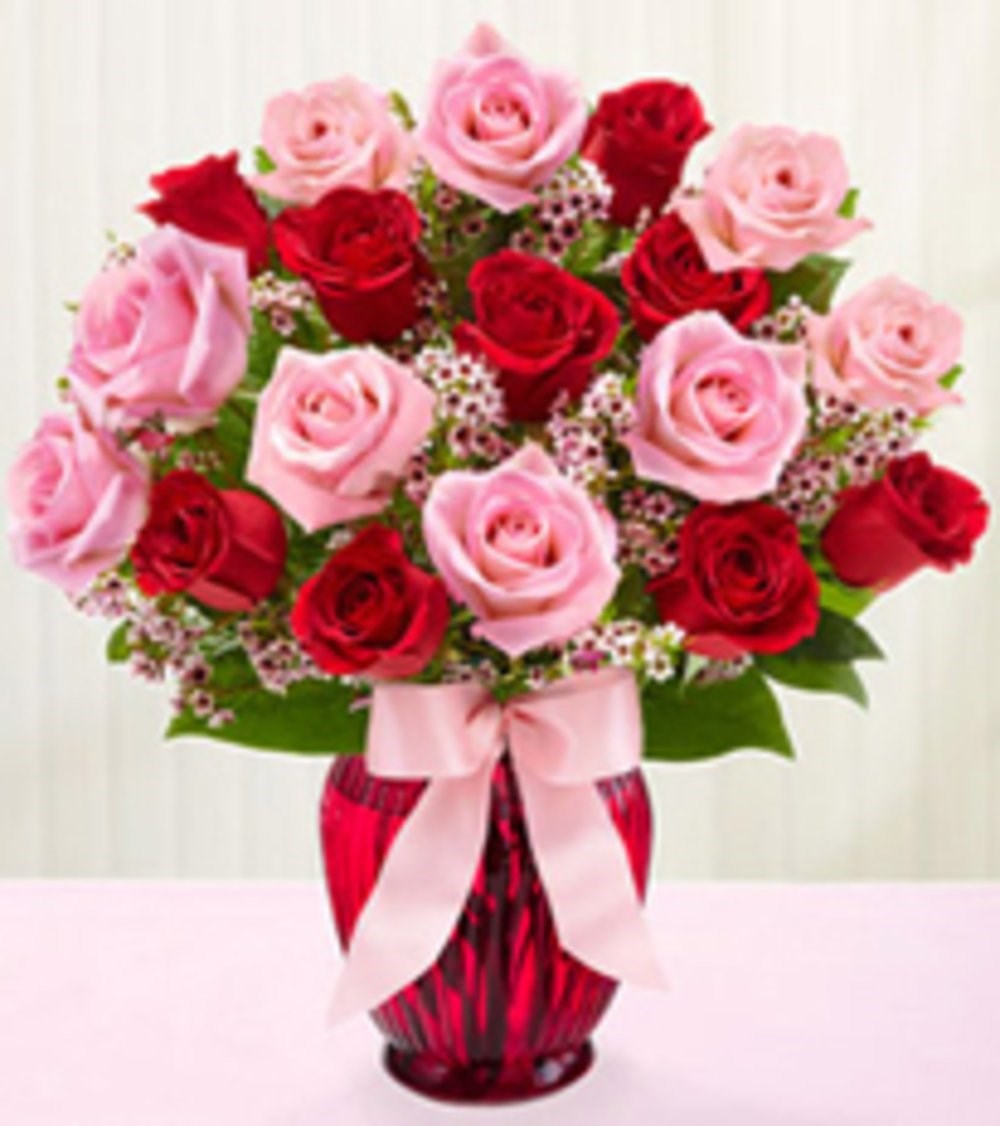 Red And Pink Roses Arrangement | Flower Delivery Sharjah, Dubai
